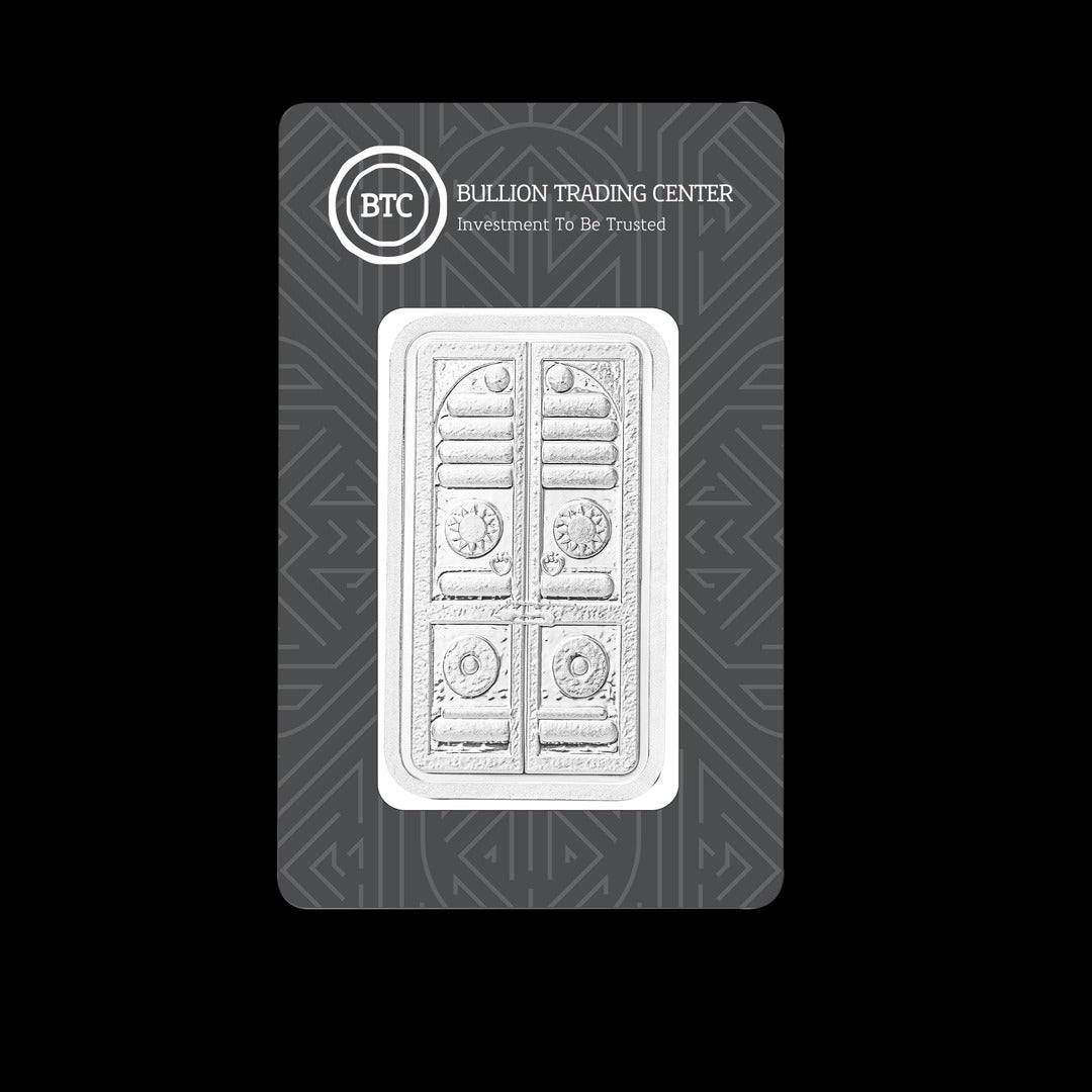 Buy BTC Precious Metals 50 Grams Bab Al Kaaba Silver Bar in 999 Silver ...